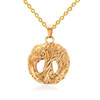 China Tree of Life Pendant Necklace with Ashes Compartment in Stainless Steel Vintage Style for sale