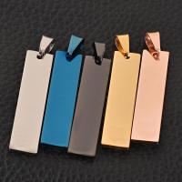 China Custom Stainless Steel Military Tag Necklace with Rectangular Pendant and Five Colors for sale
