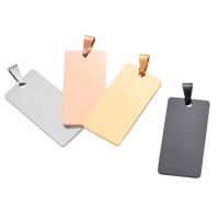China Stainless Steel Rectangular Pendant Necklace for Military Tag Design and Gift Occasion for sale
