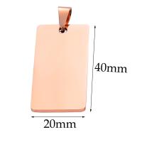 China Stainless Steel Rectangular Pendant Necklace for Military Tag Design and Gift Occasion for sale