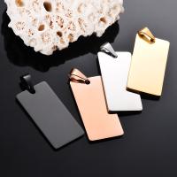 China Stainless Steel Rectangular Pendant Necklace for Military Tag Design and Gift Occasion for sale