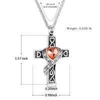 China CNC Inlay Technology Cross Urn Necklace Fashionable Cremation Jewelry for Ashes for sale