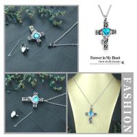 China CNC Inlay Technology Cross Urn Necklace Fashionable Cremation Jewelry for Ashes for sale