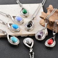 China Openable Ash Commemorative Necklace Light Luxury Wind Drop Diamond-Encrusted Pendant for sale