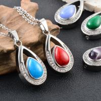 China Openable Ash Commemorative Necklace Light Luxury Wind Drop Diamond-Encrusted Pendant for sale