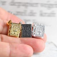 China Vintage Gold Plated S925 Silver Bible Book Clavicle Pendant for Christian Accessories for sale