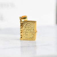 China Vintage Gold Plated S925 Silver Bible Book Clavicle Pendant for Christian Accessories for sale