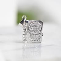 China Vintage Gold Plated S925 Silver Bible Book Clavicle Pendant for Christian Accessories for sale