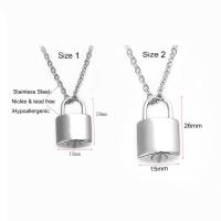 China Picture Locket Stainless Steel Padlock Opens Ashes Memorial Necklace for Loved Ones Hair for sale