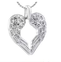 China Stainless Steel Keepsake Memorial Urn Necklace Jewellery with CNC Inlay Technology for sale