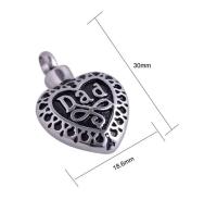 China Stainless Steel Mom Dad Heart Urns Pendants Necklace Cremation Jewelry for Keepsake for sale