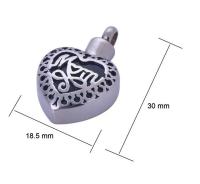 China Stainless Steel Mom Dad Heart Urns Pendants Necklace Cremation Jewelry for Keepsake for sale