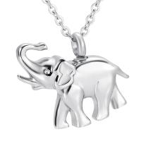 China Lovely Elephant Memorial Necklace Jewelry SUS304 Stainless Steel Cremation Ashes Urn for sale