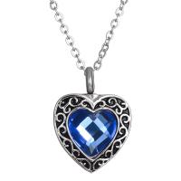 China 18K Gold Plated Stainless Steel Heart Pendant Necklace Sweet and Cool Ethos for Women for sale