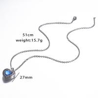 China 18K Gold Plated Stainless Steel Heart Pendant Necklace Sweet and Cool Ethos for Women for sale