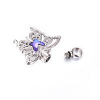 China European and American Stainless Steel Butterfly Pendant Necklace with Perfume Bottle for sale
