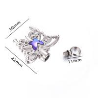 China European and American Stainless Steel Butterfly Pendant Necklace with Perfume Bottle for sale