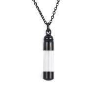 China Stainless Steel Open Transparent Cylinder Pendant Perfume Bottle for Picture Display for sale
