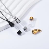 China Stainless Steel Open Transparent Cylinder Pendant Perfume Bottle for Picture Display for sale