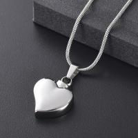 China Decoration Heart Cremation Pendant Memorial Necklace Ashes Holder Urn High Polished for sale