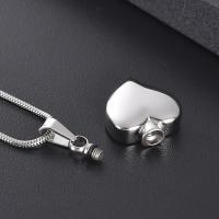 China Decoration Heart Cremation Pendant Memorial Necklace Ashes Holder Urn High Polished for sale