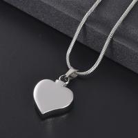 China Decoration Heart Cremation Pendant Memorial Necklace Ashes Holder Urn High Polished for sale