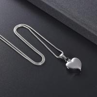 China Decoration Heart Cremation Pendant Memorial Necklace Ashes Holder Urn High Polished for sale