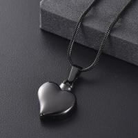 China Decoration Heart Cremation Pendant Memorial Necklace Ashes Holder Urn High Polished for sale