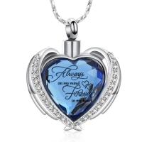 China Silver Plated Angel Wing Hug Necklace for Memorial Ash Holder and Funeral Keepsake for sale