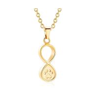 China Excellent Europe and US Heart-Shaped Footprints Stainless Steel Pet Memorial Necklace for sale