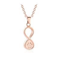 China Excellent Europe and US Heart-Shaped Footprints Stainless Steel Pet Memorial Necklace for sale