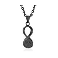 China Excellent Europe and US Heart-Shaped Footprints Stainless Steel Pet Memorial Necklace for sale