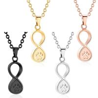 China Excellent Europe and US Heart-Shaped Footprints Stainless Steel Pet Memorial Necklace for sale