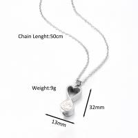 China Excellent Europe and US Heart-Shaped Footprints Stainless Steel Pet Memorial Necklace for sale