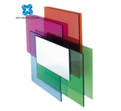 China Colored Laminated Glass JY-L305 - 6.38mm to 100mm Thickness, 3300×22000mm Max Size for Architectural Applications for sale