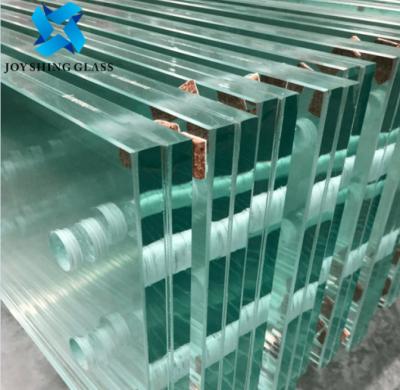 China Tempered Laminated Glass Sheets 6.38-100mm Thickness with Stainless Steel Frame for Dining Tables for sale