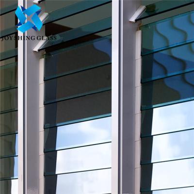 China High Strength Sunshade Louver Glass Blade 3mm to 8mm Thickness in 4x24 to 6x48 Inch Sizes for sale
