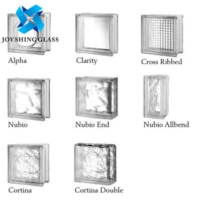 China Custom Building Glass Block Brick 80mm-95mm Thickness Hollow/Solid Structure with 10-Year Warranty for sale