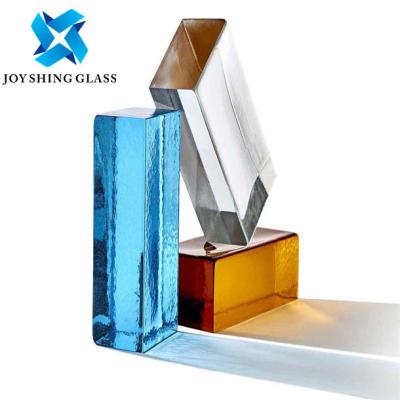 China Hot Melt Clear Glass Bricks 200x100x50mm | Custom Decorative Blocks with Sound Insulation & Light Transmission for sale