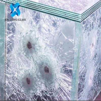 China Custom Laminated Bulletproof Glass 10-600mm Thickness for Bank Security & Armored Vehicles for sale