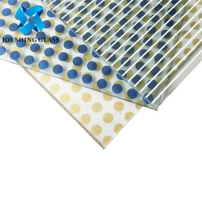 China Custom Screen Printed Glass 3mm to 19mm Thick with Dot and Line Patterns for Architectural Applications for sale