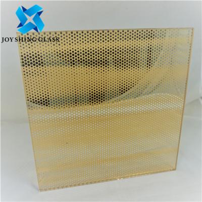 China Custom Decorative Ceramic Fritted Glass 3-10mm Thickness 1830×2440mm Size Silk Screen Printing for Windows for sale