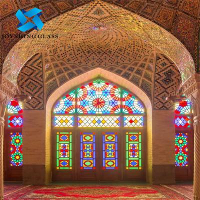 China Tiffany Style Stained Glass Decorative Panels 3mm-19mm Thickness for Windows and Furniture Applications for sale