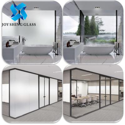 China Self Adhesive PDLC Film Smart Glass 48V AC with 78% Transmittance and 0.38mm Film Thickness for sale