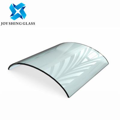China Low Iron Curved Tempered Glass 3-22mm Thickness 300x600mm to 3400x20000mm Size Customizable for sale