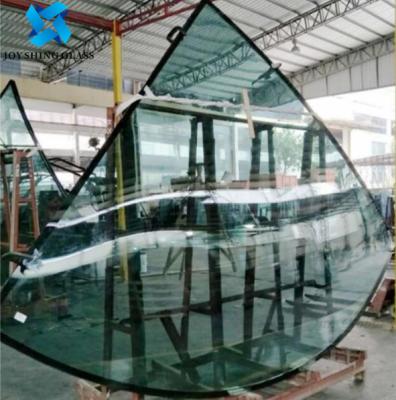 China Custom Curved Tempered Laminated Glass Panels 6mm Thickness 300x600mm to 3400x20000mm Size Range for sale