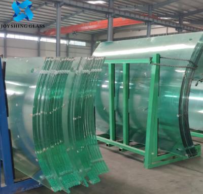 China JOYSHING Bent Safety Toughened Glass 2-19mm Thickness 3400x20000mm Max Size for Balustrade Applications for sale