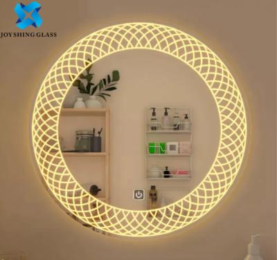 China Custom Smart Mirror Glass 5mm Silver Mirror with 3200K-6500K LED Lighting and Anti-Fog Technology for sale