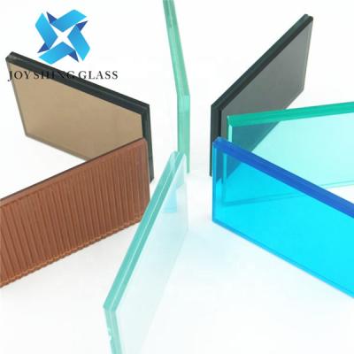China 10.38mm Ford Blue Colored Laminated Glass for Partition Safety Glass for sale
