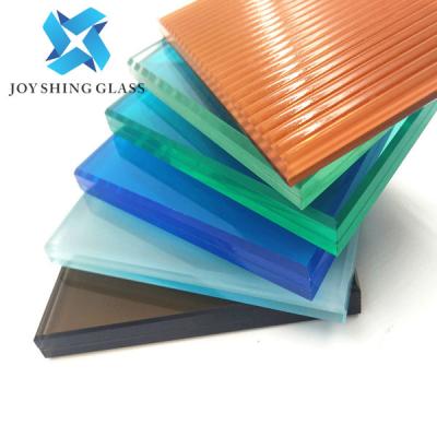 China 6.38mm Tinted Laminated Glass with 35dB Sound Insulation and 99% UV Protection - Custom Sizes up to 3300x22000mm for sale